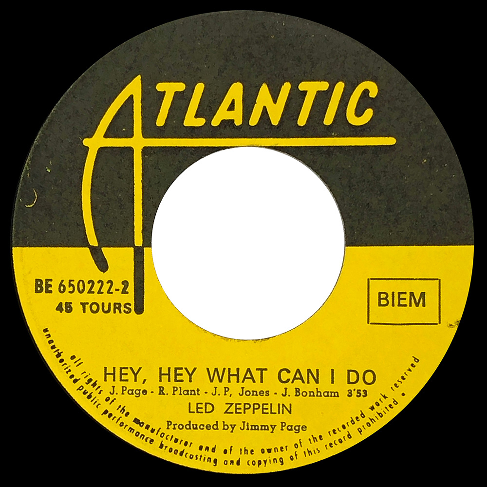 Single Belgium (BE 650222) Immigrant Song / Hey, Hey What Can I Do (#1 ...