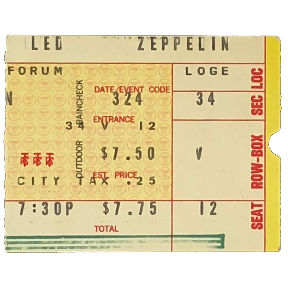 Concert Ticket 1975.03.24 Los Angeles, CA - Zepfan