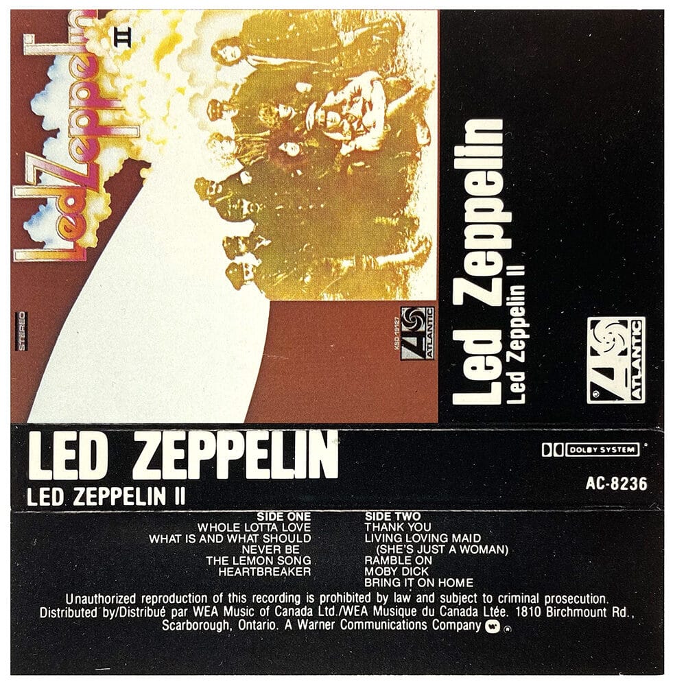 Cassette Led Zeppelin II Canada (AC-8236) - Zepfan