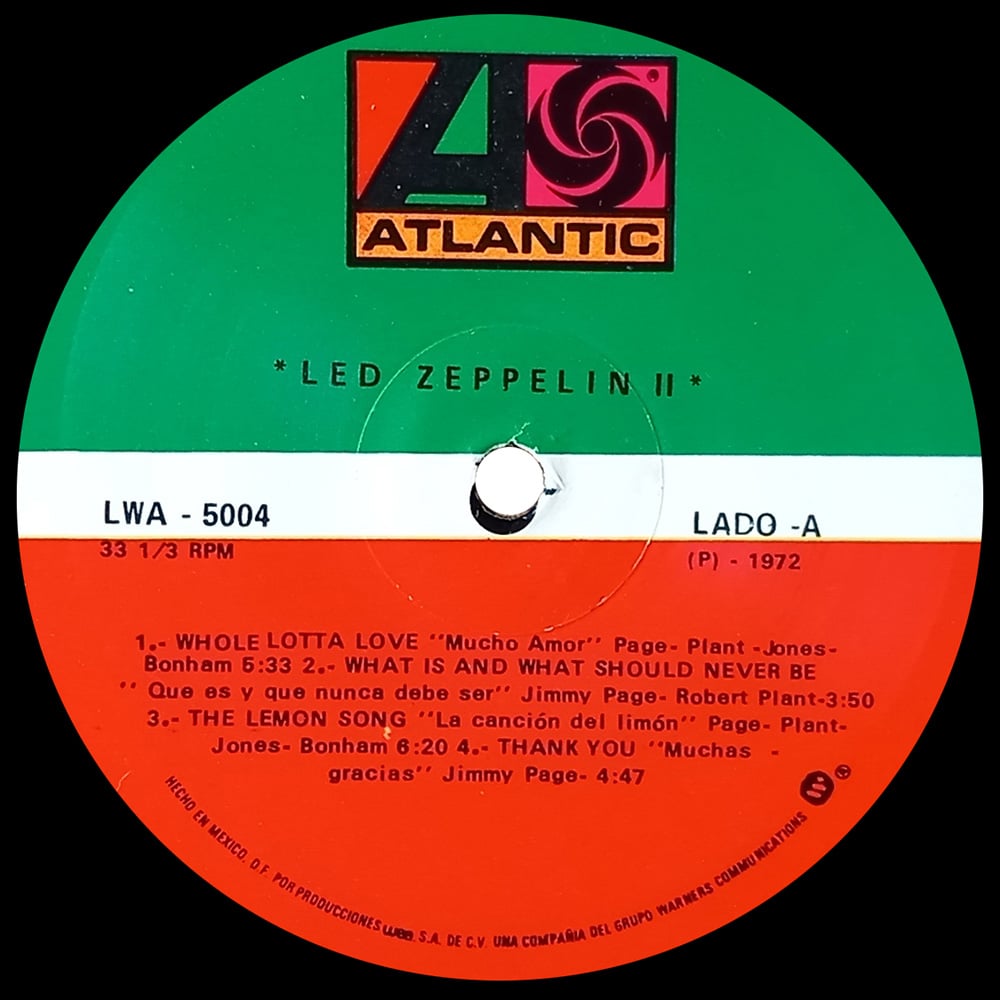 LP Led Zeppelin II Mexico (LWA 5004) - Zepfan