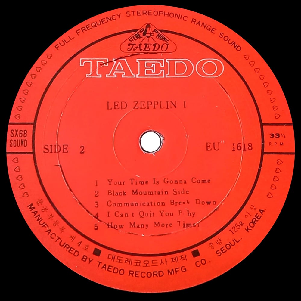 LP Led Zeppelin South Korea (EU 1618) - Zepfan